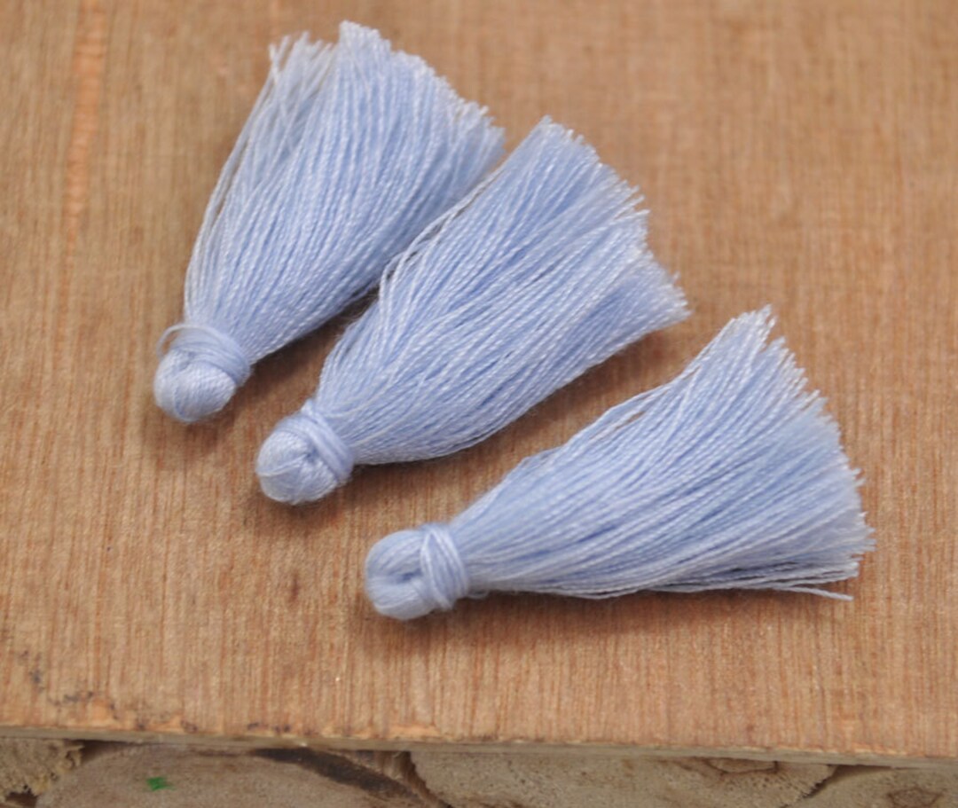 Mini Tassel,3cm Cotton Tassels/tiny Short Tassel/blue Topaz Mini Cotton ...