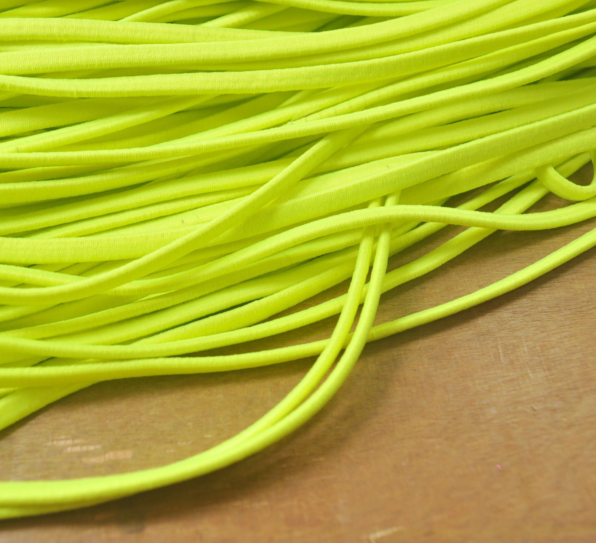 5 Yds/10 Yds Elastic Cord 5mm Width Bright Yellow Elastic - Etsy