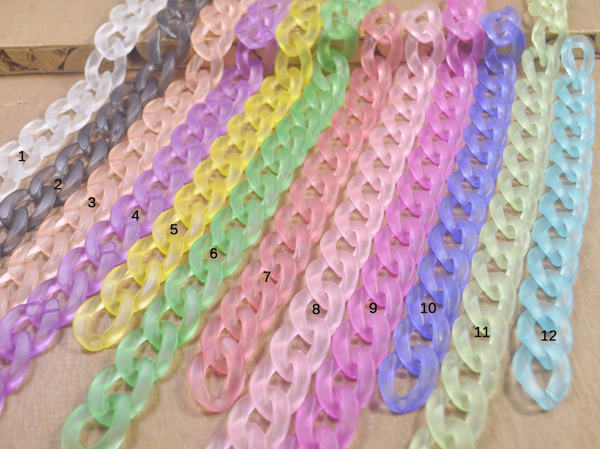 50 Chunky chain linksPlastic Open chain linksCurb chain | Etsy