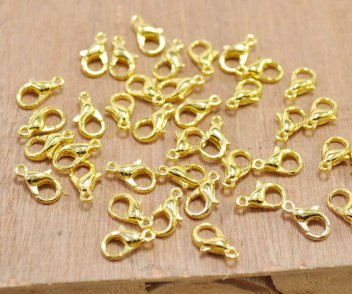 Gold Plated Lobster Clasps100pcs 10mm Gold plated Lobster | Etsy