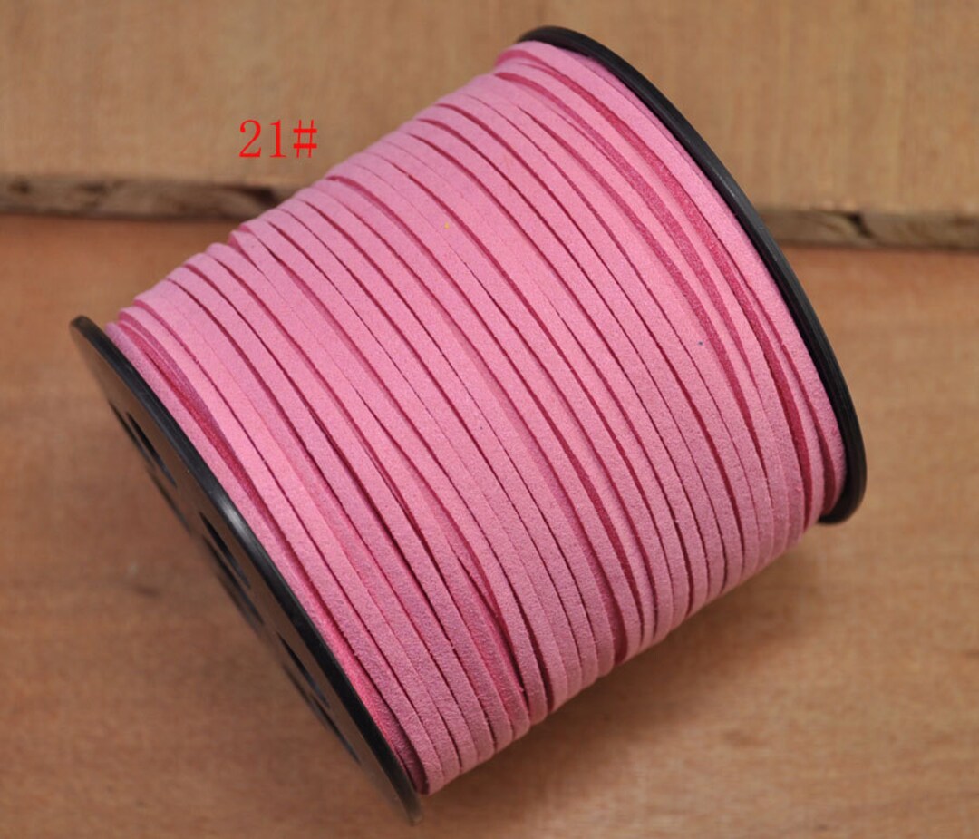 10yard 2.5mm Flat Faux Suede Leather Dark Pink Cords ,faux Suede Lace ...