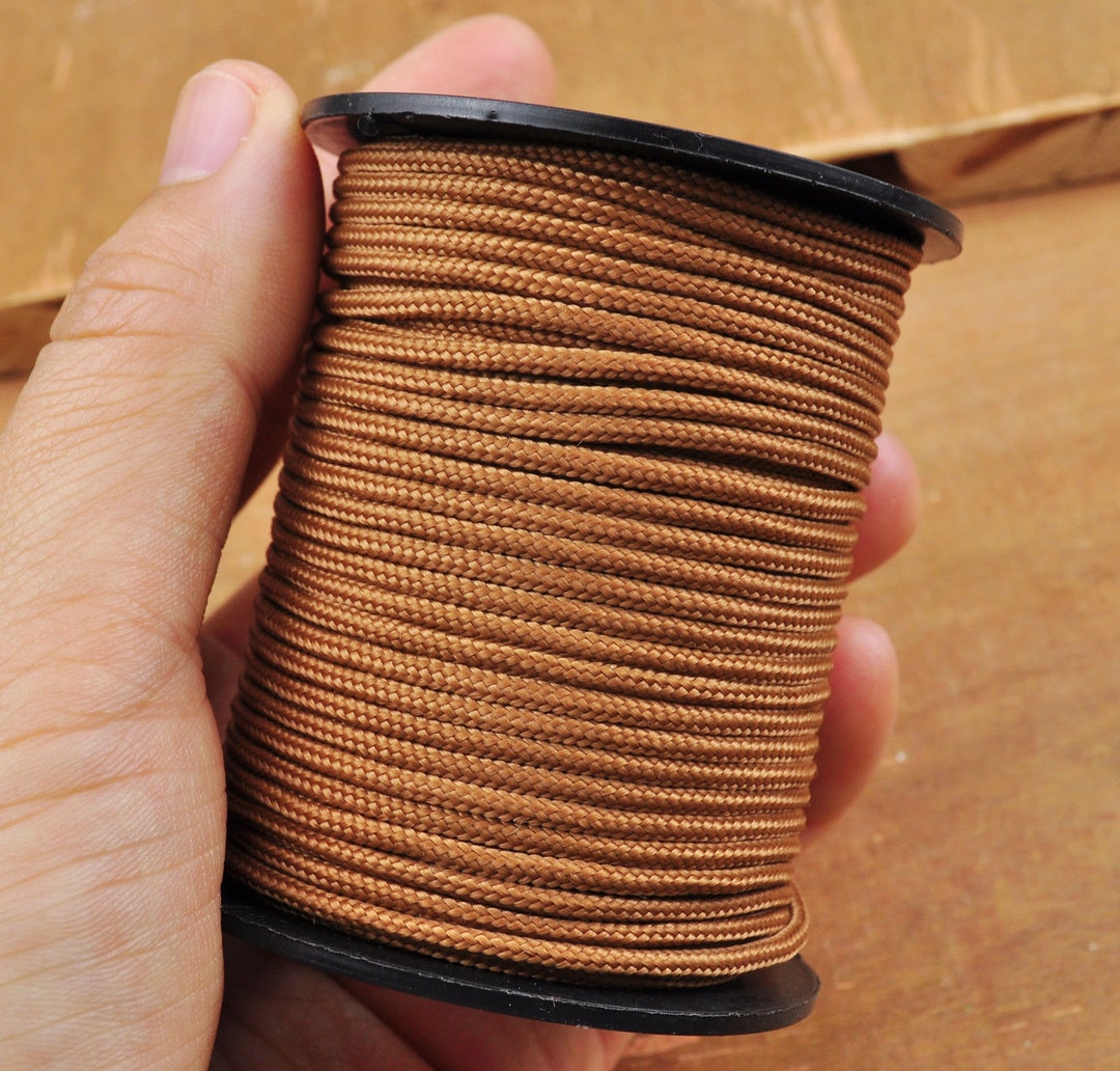 30/50/100 Yards,2mm Light Brown Cords/ropes/strings,nylon Braided Cord ...