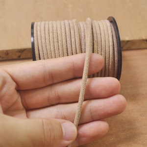 New!round Cord,10yards 3mm Deep Khaki Faux Suede Cord Leather Lace ...