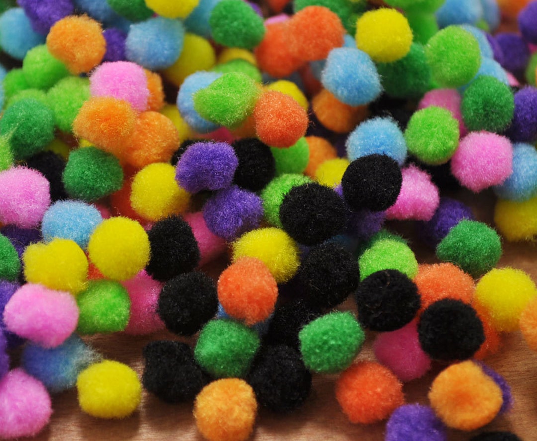 100pcs-12mm Mix Color Polyester Pom Poms - Pompom - Craft Pom Poms ...