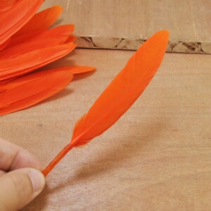 100pcs Duck Feathers,orange Feathers,craft Feathers,loose Feathers ...