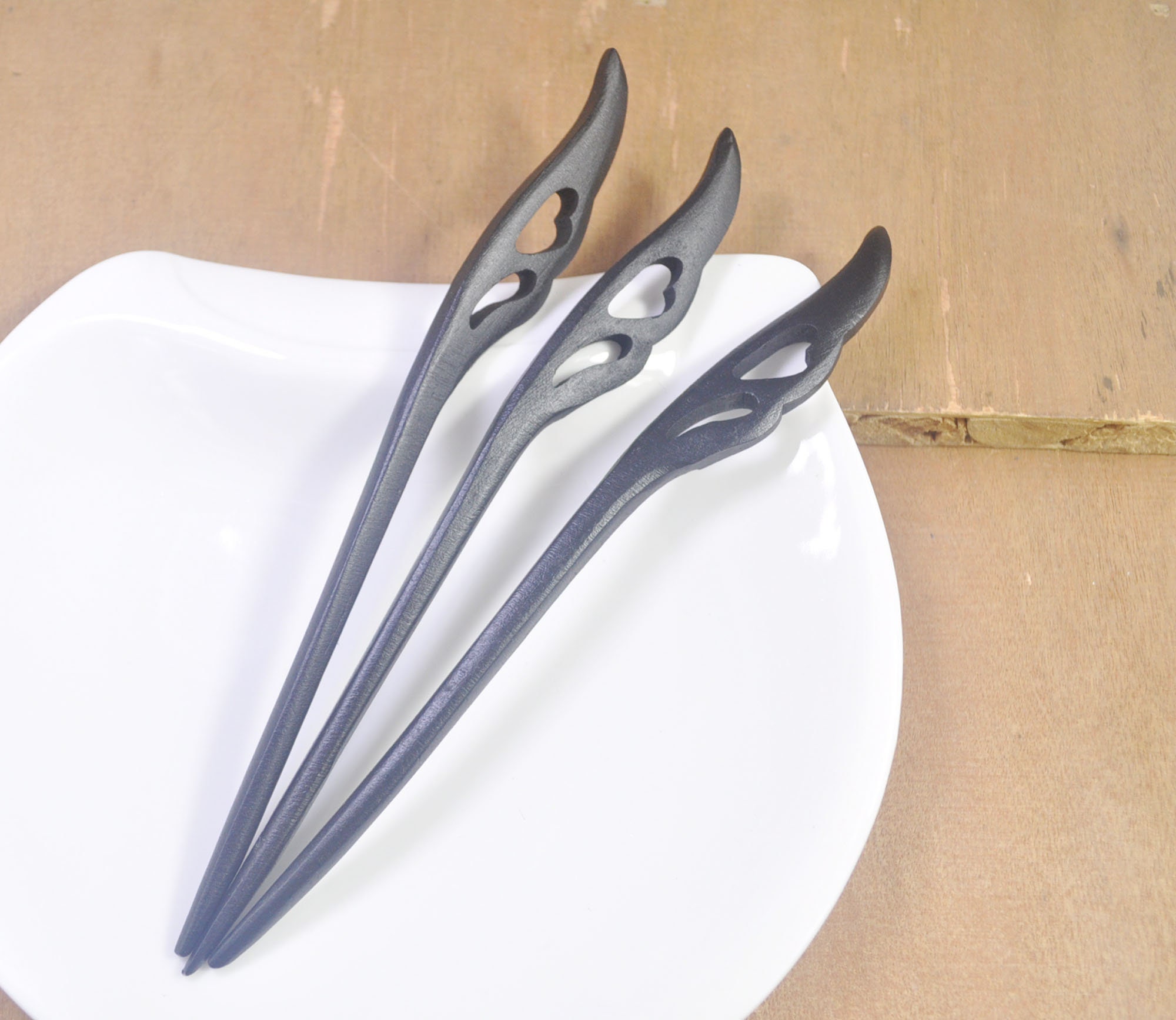 Wood Hair Stick2 Pcs Fine Carved Wood Hairpin Simple Smooth - Etsy ...