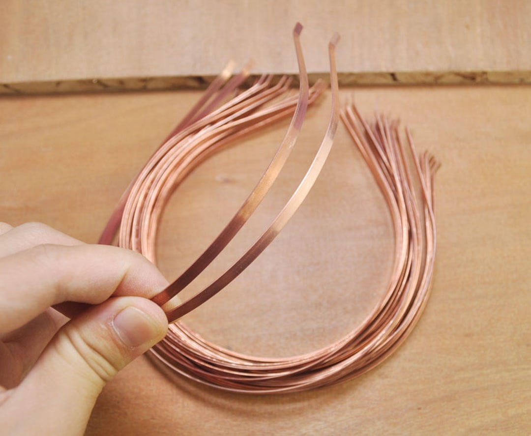 20pcs 4mm Copper Headbands,metal Headband, Plain Headband, Hair Hoop ...