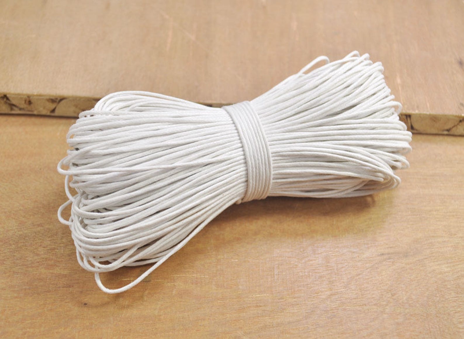 100 Yards Waxed Cotton Cords1.5mm White Color Cotton - Etsy