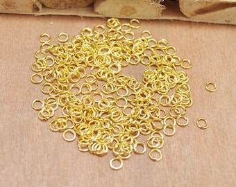 50pcs KC Gold Plated Flat Oval Jump Ring Brass Oval | Etsy