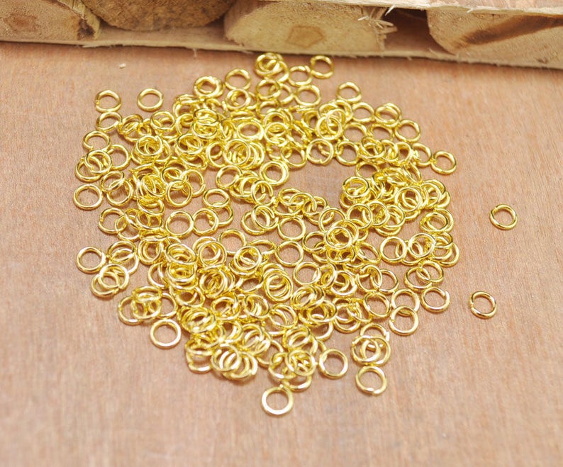400pcs Gold Jump Rings/4mm Gold Plated Open Jumpring/Chain | Etsy
