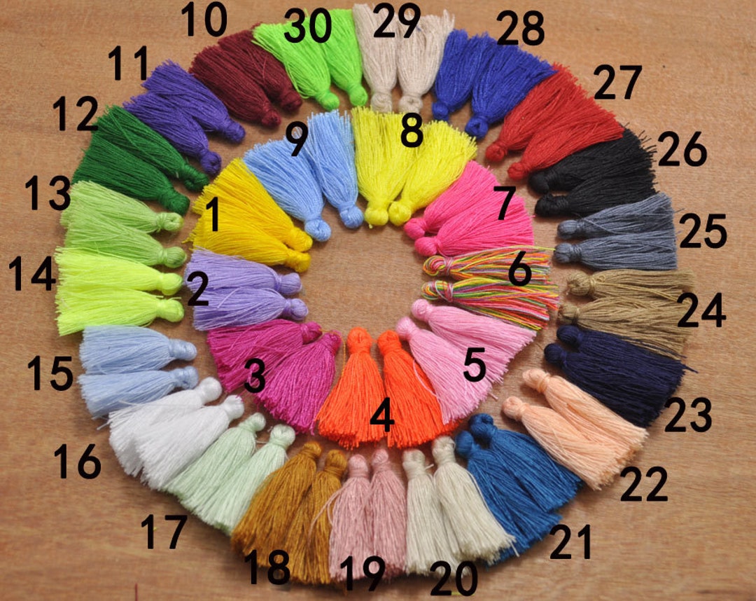 30 Color Mini Tassels,wholesale 100pcs 3cm Cotton Tassels/tiny Short ...