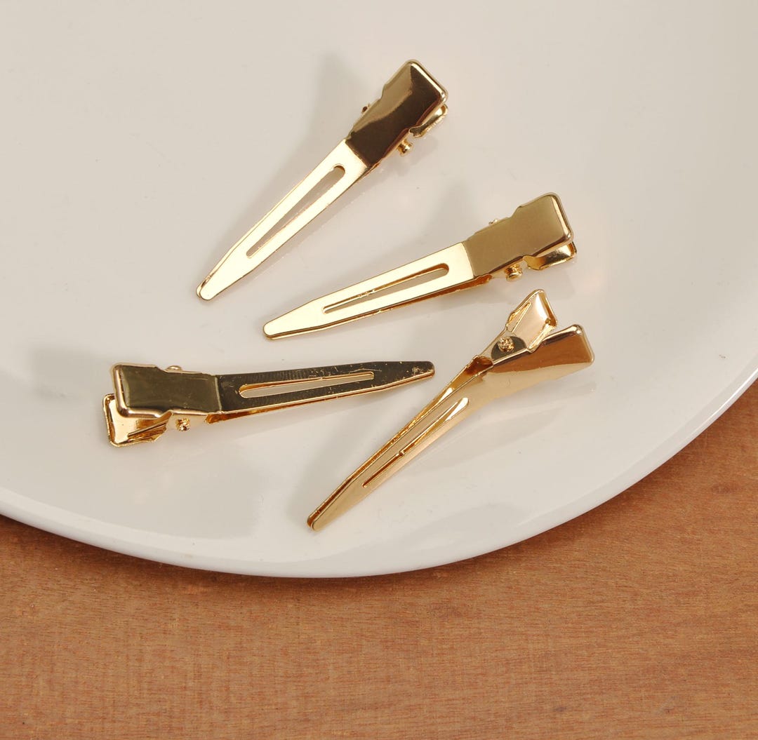30pc Single Prong Alligator Hair Clips,1.75" Gold Hair Clips,metal Hair ...