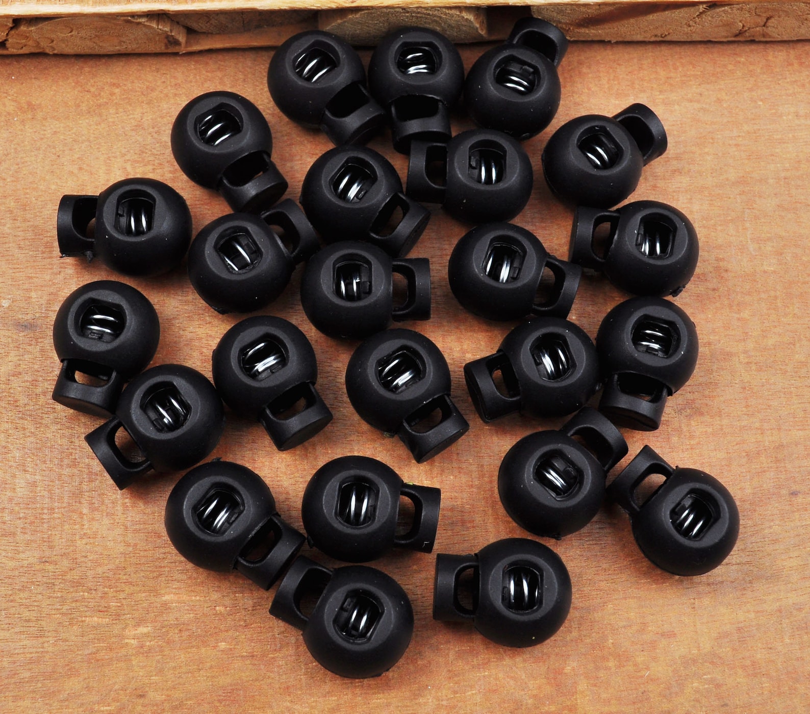 10-100pc Plastic Single Hole Round Cordlock,toggles Stopper,15mm ...