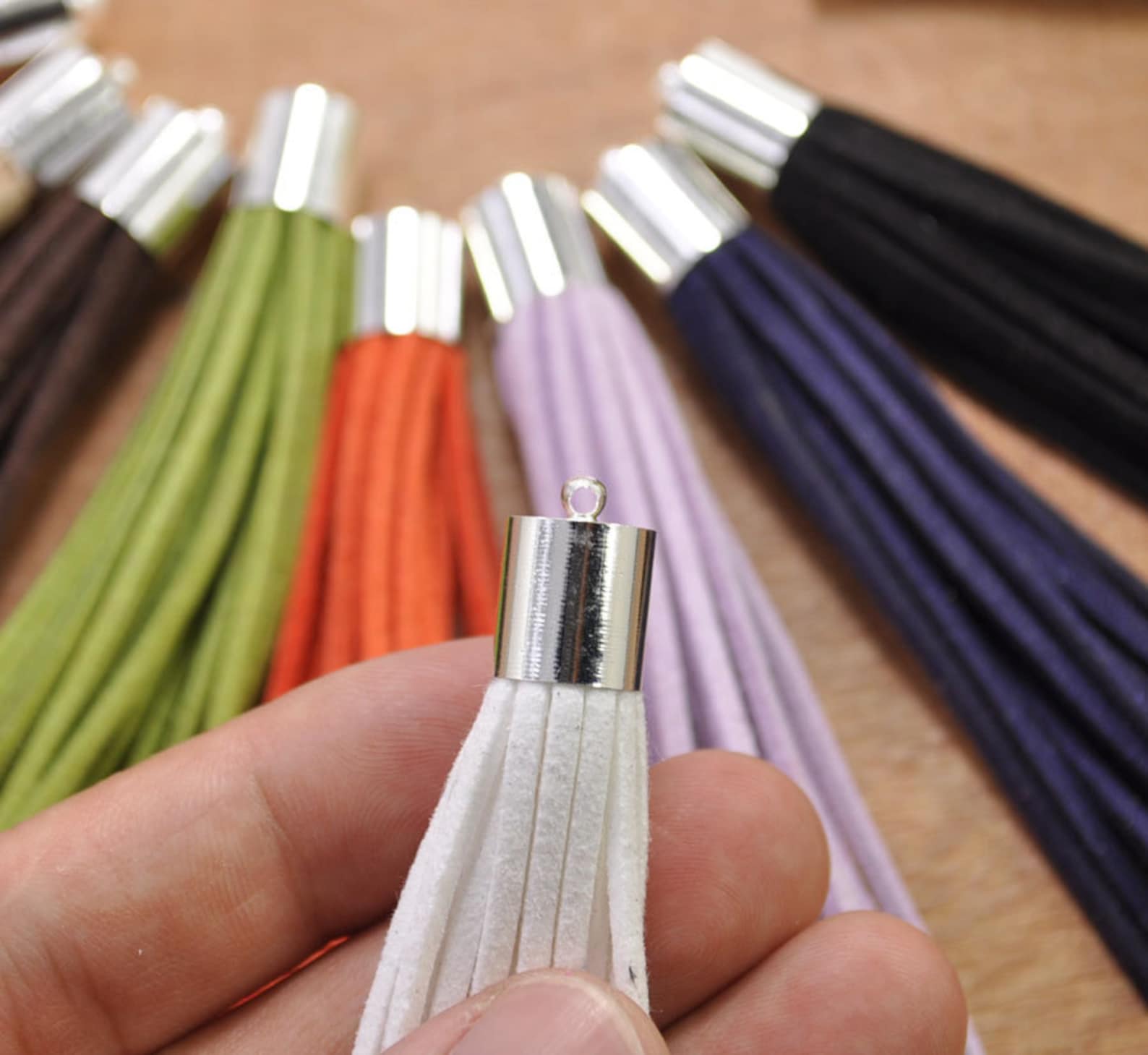 5pc 80mm Assorted Color Tassel Pendantssilver Plated Copper - Etsy