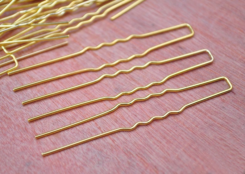 Gold U Hair Pin--100 PC Gold Metal Hair Pins (nickel and Lead Free ...