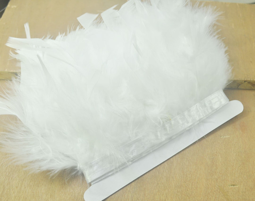 Feather,white Turkey Feather Trim,1 Yard/2 Yards/5 Yards/10 Yards ...