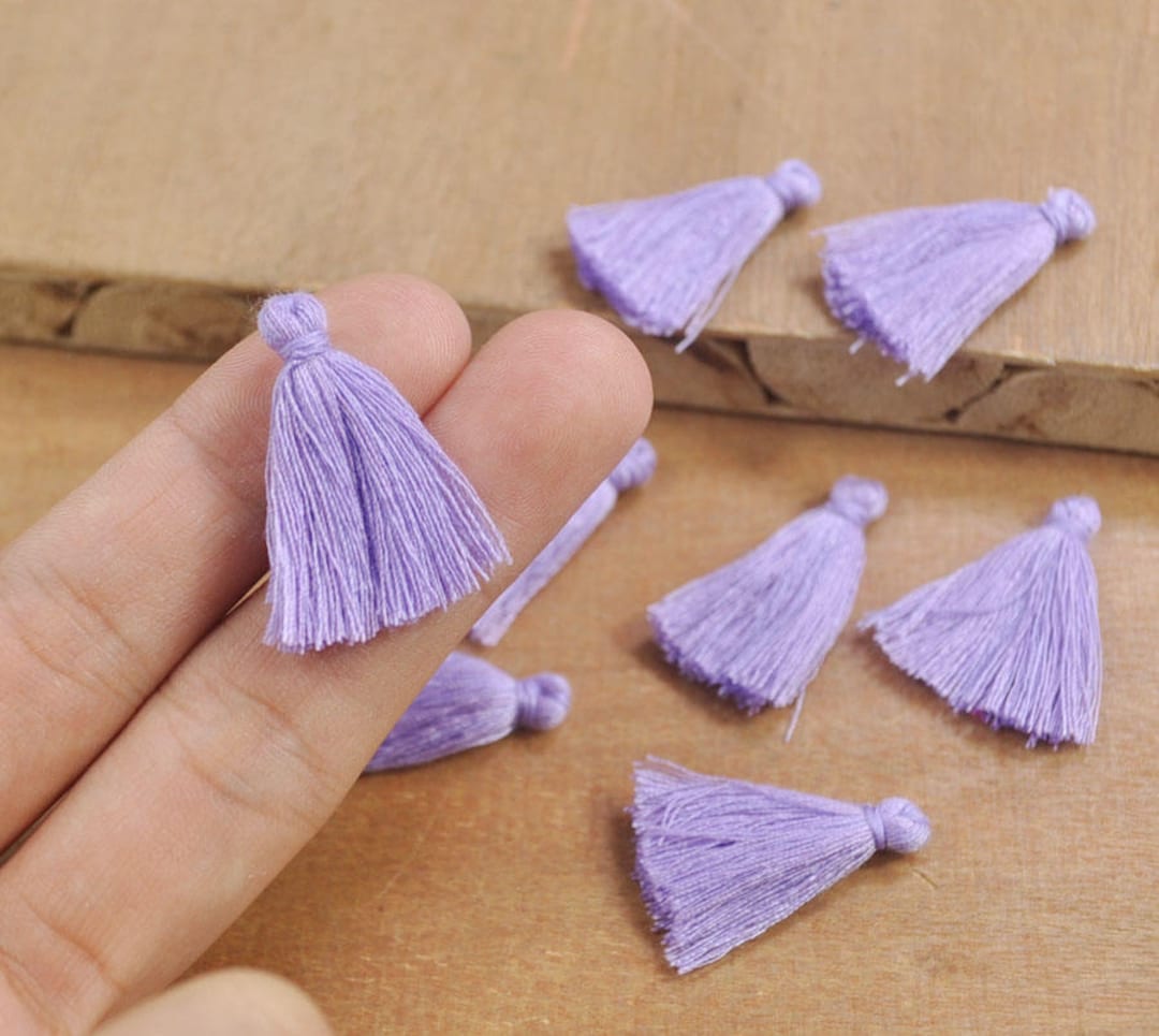 Lt.orchid Mini Tassels,100pcs 1.18"(30mm) Cotton Tassels,tiny Short ...