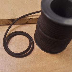 New!round Cord,1/2/3/4/5yards 3mm Black Coffee Faux Suede Cord Leather ...
