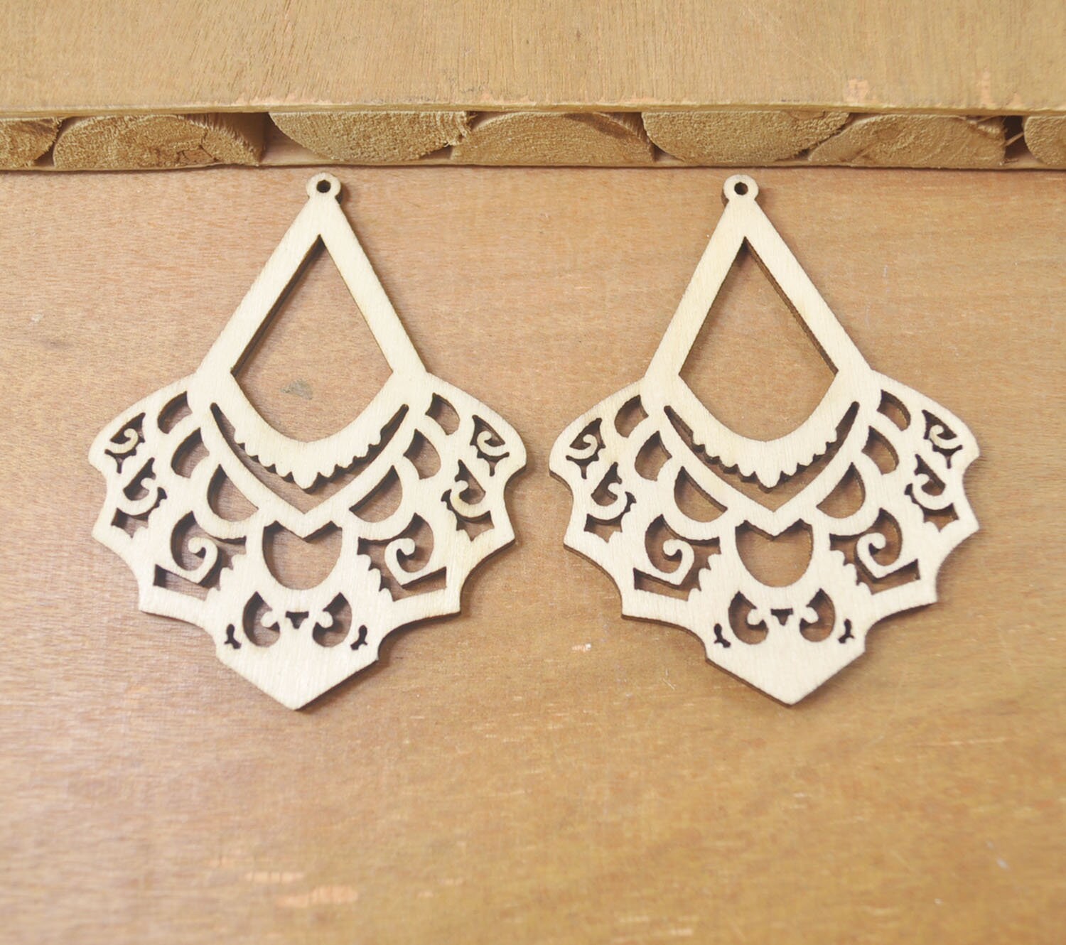 10Pcs Wood Drop PendantsNatural Wood Earring PendantWooden | Etsy