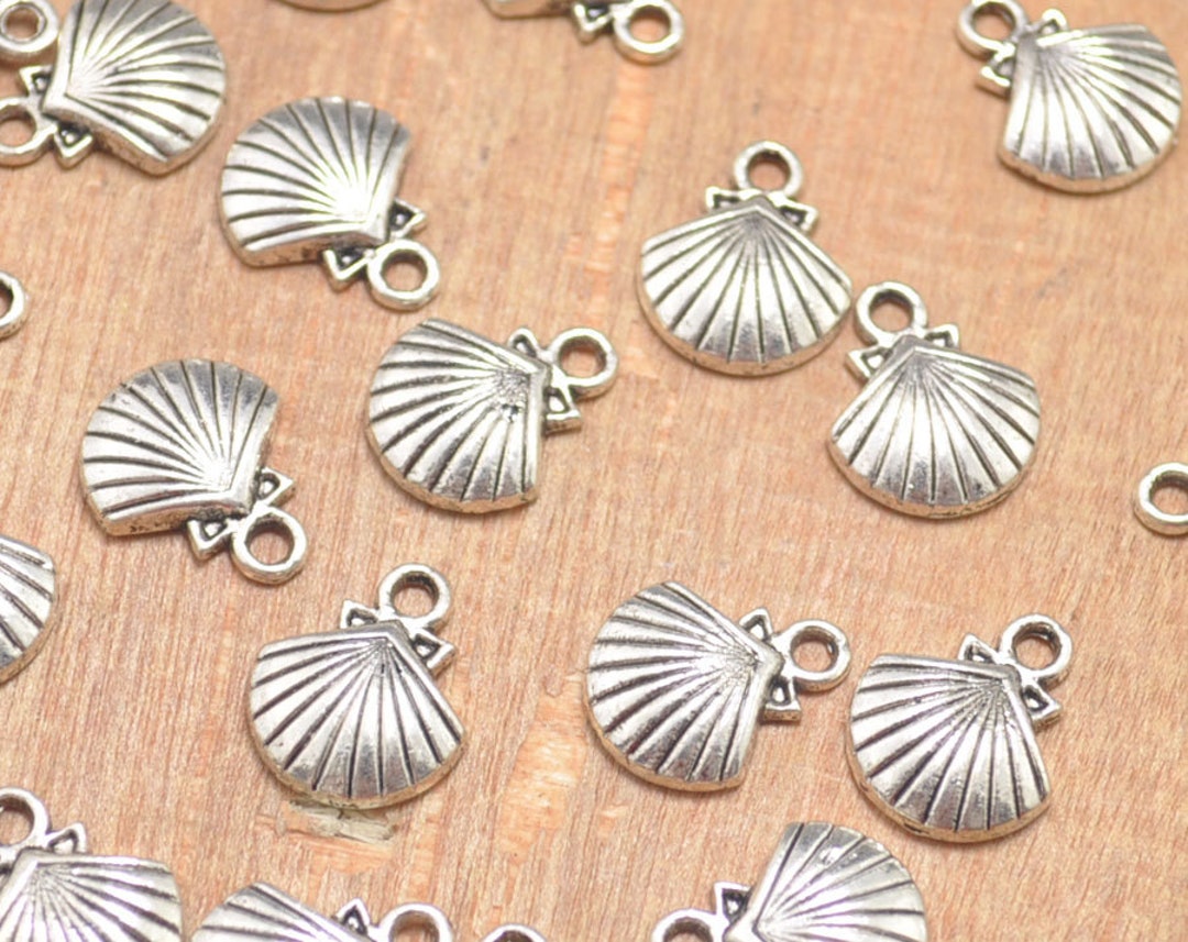 30pcs of Antique Silver Seashell Charms/starfish Seashell Pendants ...