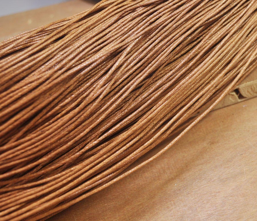 20 Yards/50 Yards Waxed Cotton Cords,1.5mm Brown Color Cotton Cord ...