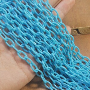 2-50pcs Colourful Plastic Chain,20 Inch, Acrylic Chain With Oval Links ...