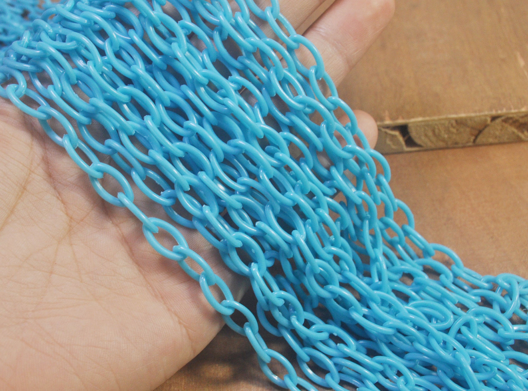 2-50pcs Colourful Plastic Chain,20 Inch, Acrylic Chain With Oval Links ...