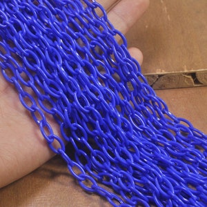 2-50pcs Colourful Plastic Chain,20 Inch, Acrylic Chain With Oval Links ...
