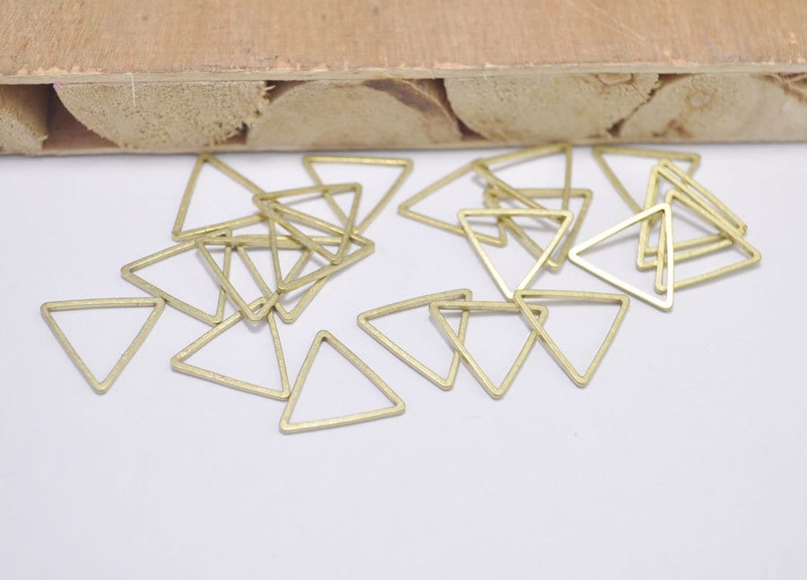 30pcs Raw Brass Triangle Charmbrass Triangle Ringstriangle - Etsy