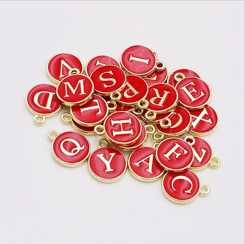 10 Pick Your Letter & Color-26 Alphabet Letters Round Tag | Etsy