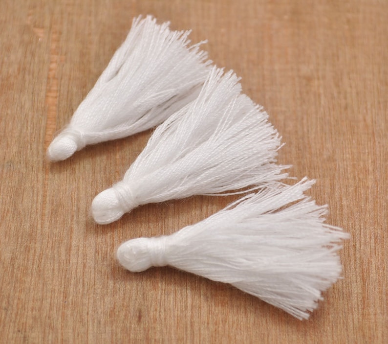 Mini Tassel,3cm Cotton Tassels/tiny Short Tassel/white Mini Cotton ...
