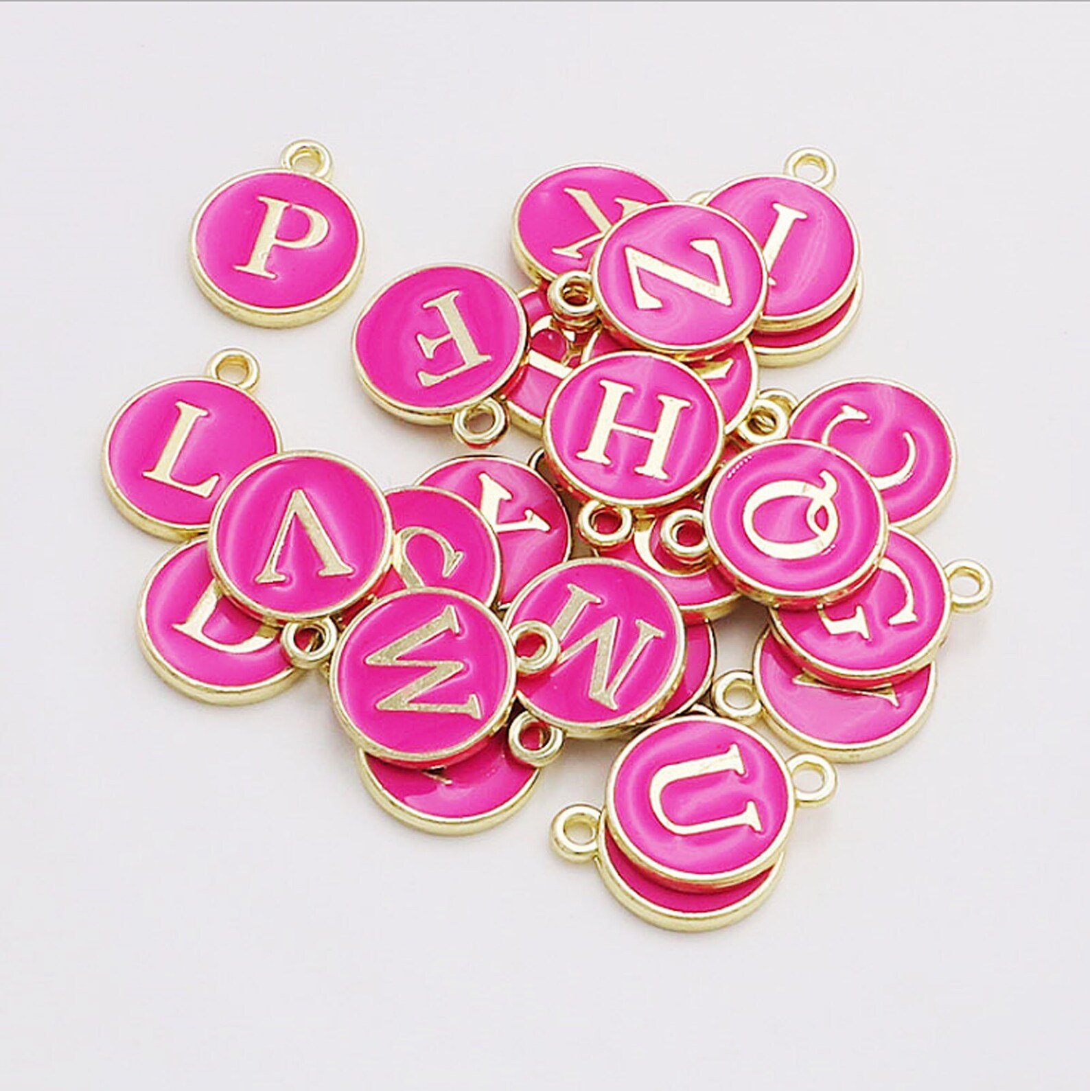 10 Pick Your Letter & Color-26 Alphabet Letters Round Tag | Etsy