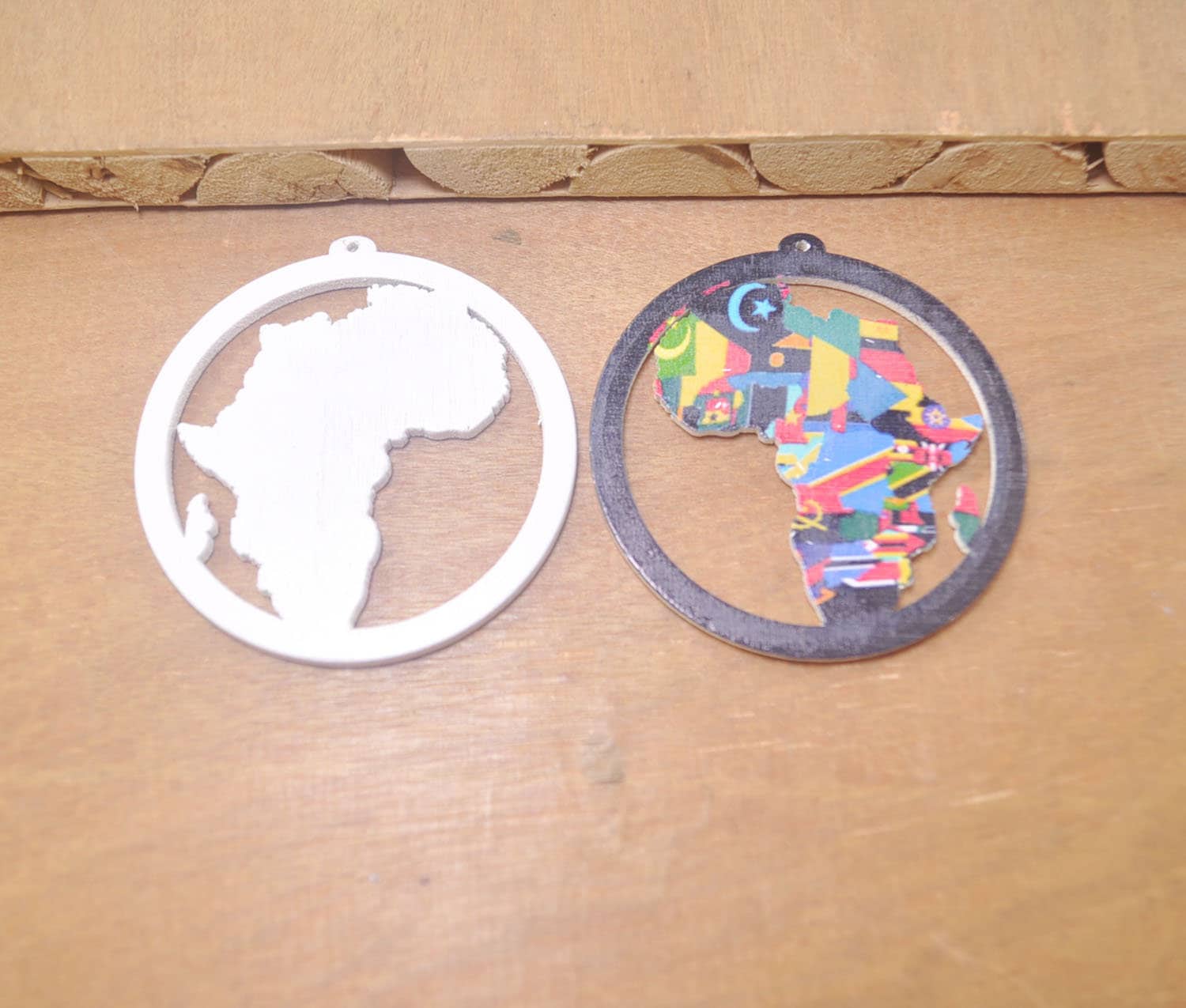6pcs DIY Wooden Map Earringsafrican Wood Earringafrican Map - Etsy