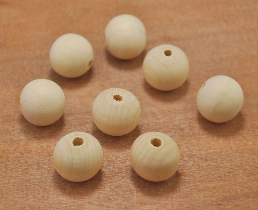 Wooden beads100pcs 18mm Unfinished woodNatural Round Wood | Etsy