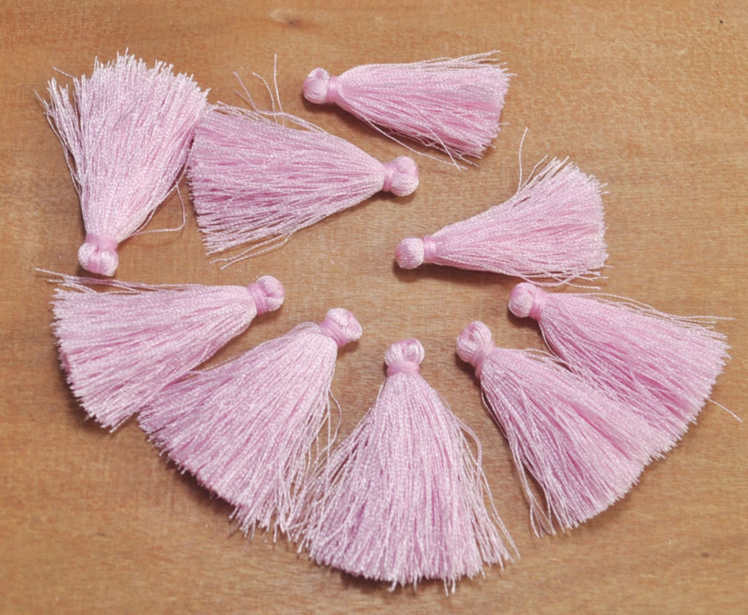 Light Pink Mini Silk Tassel,25pcs 4cm Polyester Silk Tassels/tiny Short ...