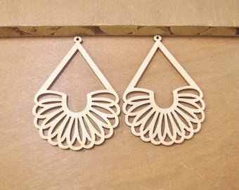 10 Pieces Drop Shape Wood Pendantsunfinished Natural Wooden - Etsy