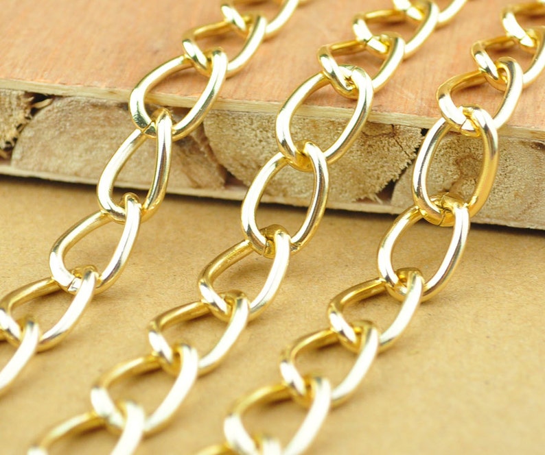 Chain,light Gold Aluminium Chain,1 Meter-3.3 Feet, Twist Cable Link ...