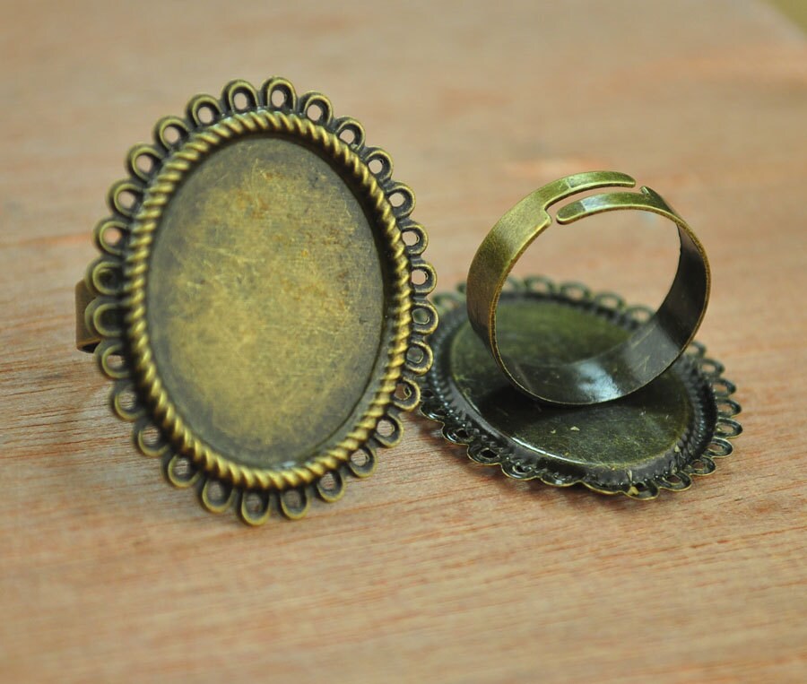 Metal Ring Blanks 10pcs Adjustable Antique Bronze Ring Base - Etsy