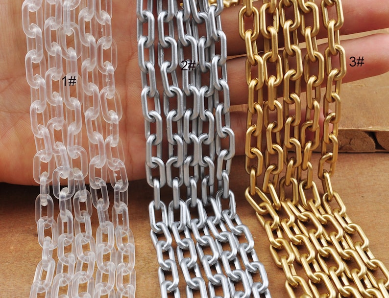 Transparent/silver/gold Plastic Chain,acrylic Chain,19.5" Mask Necklace ...