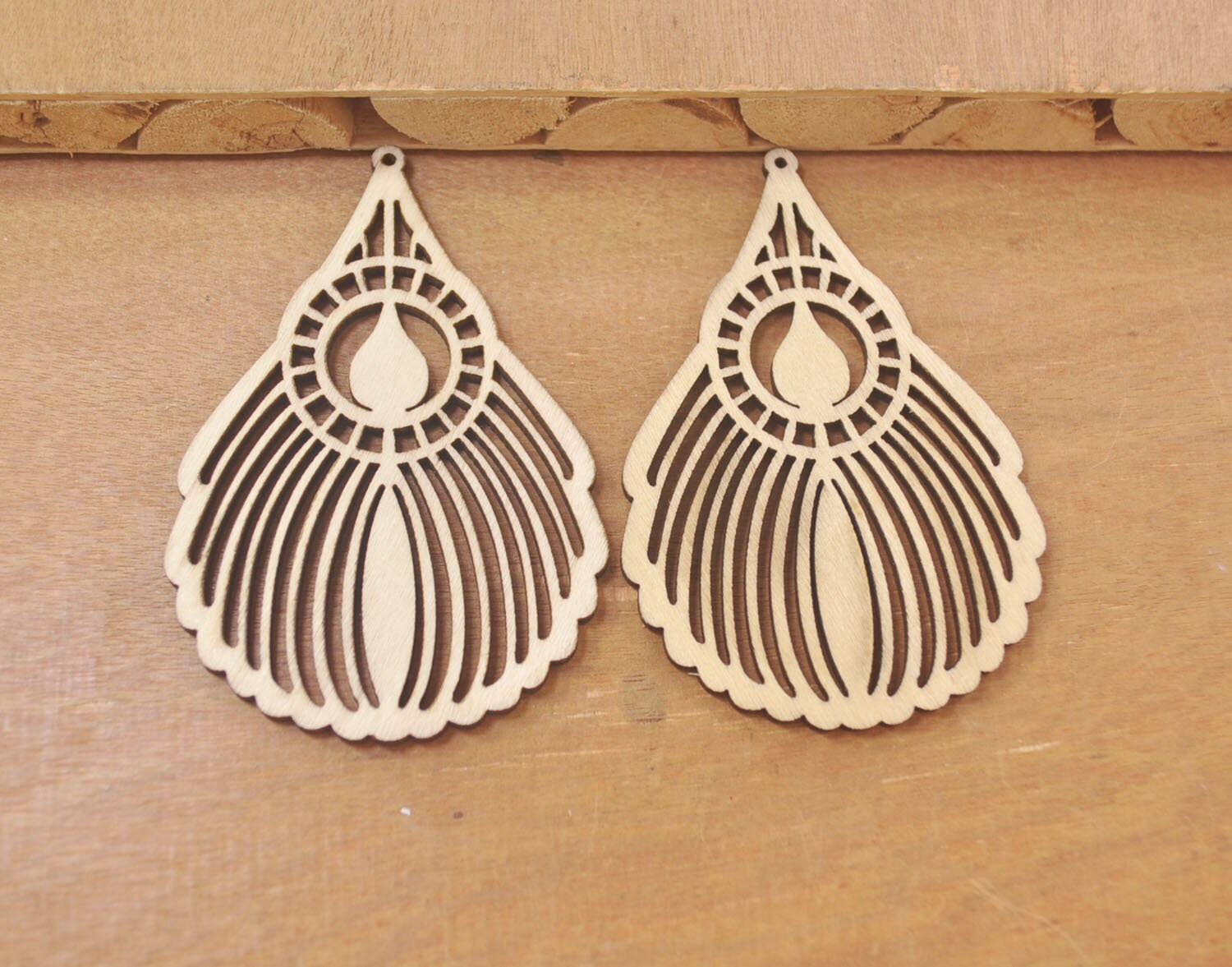 10 Pieces Drop Shape Wood Pendants,natural Wood Earring Pendant,wooden ...
