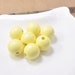 25mm Round Wood Bead,10pcs Light Yellow Color Wooden Beads,5mm Hole ...