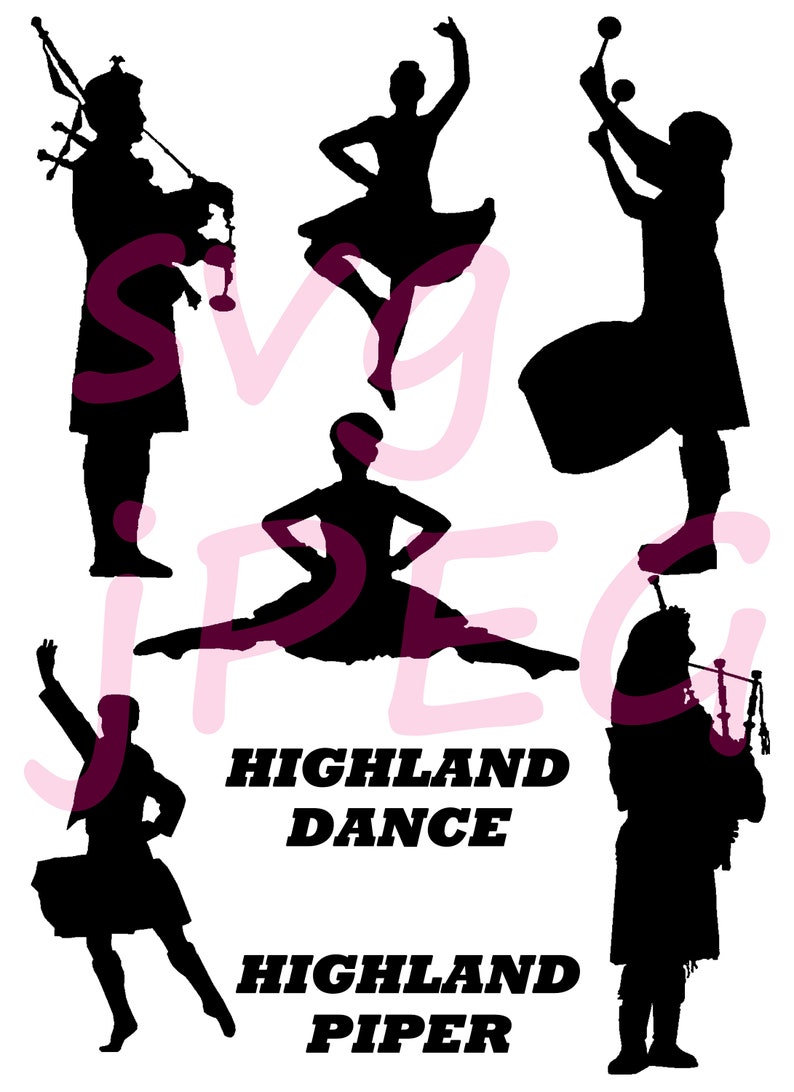 Highland Piper & Dancer Jpeg for SVG - Etsy