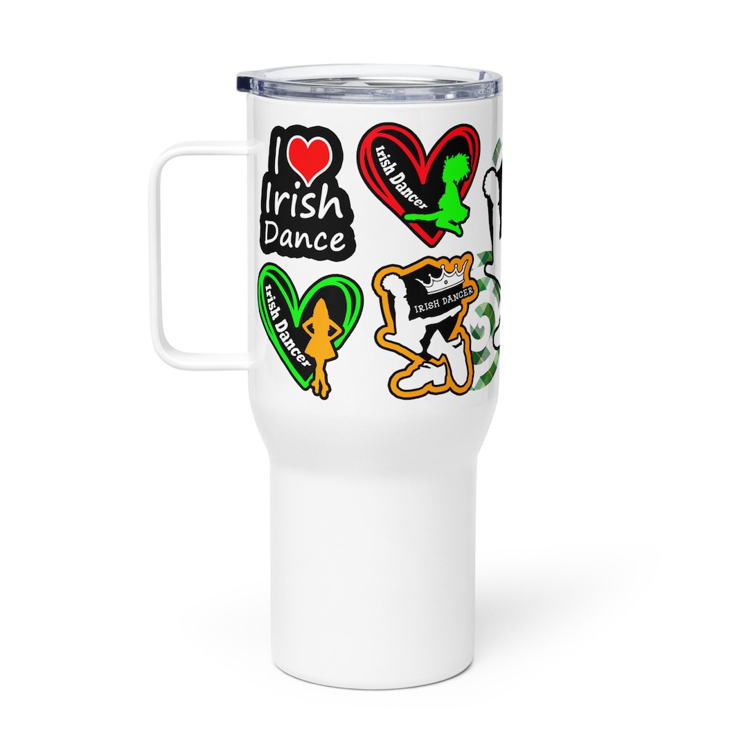 Irish Dancer Travel Mug With a Handle - Irish Dancing Travel Mug ...