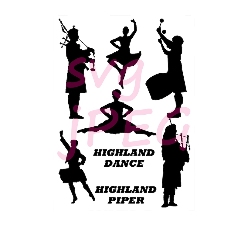 Highland Piper & Dancer Jpeg for SVG - Etsy