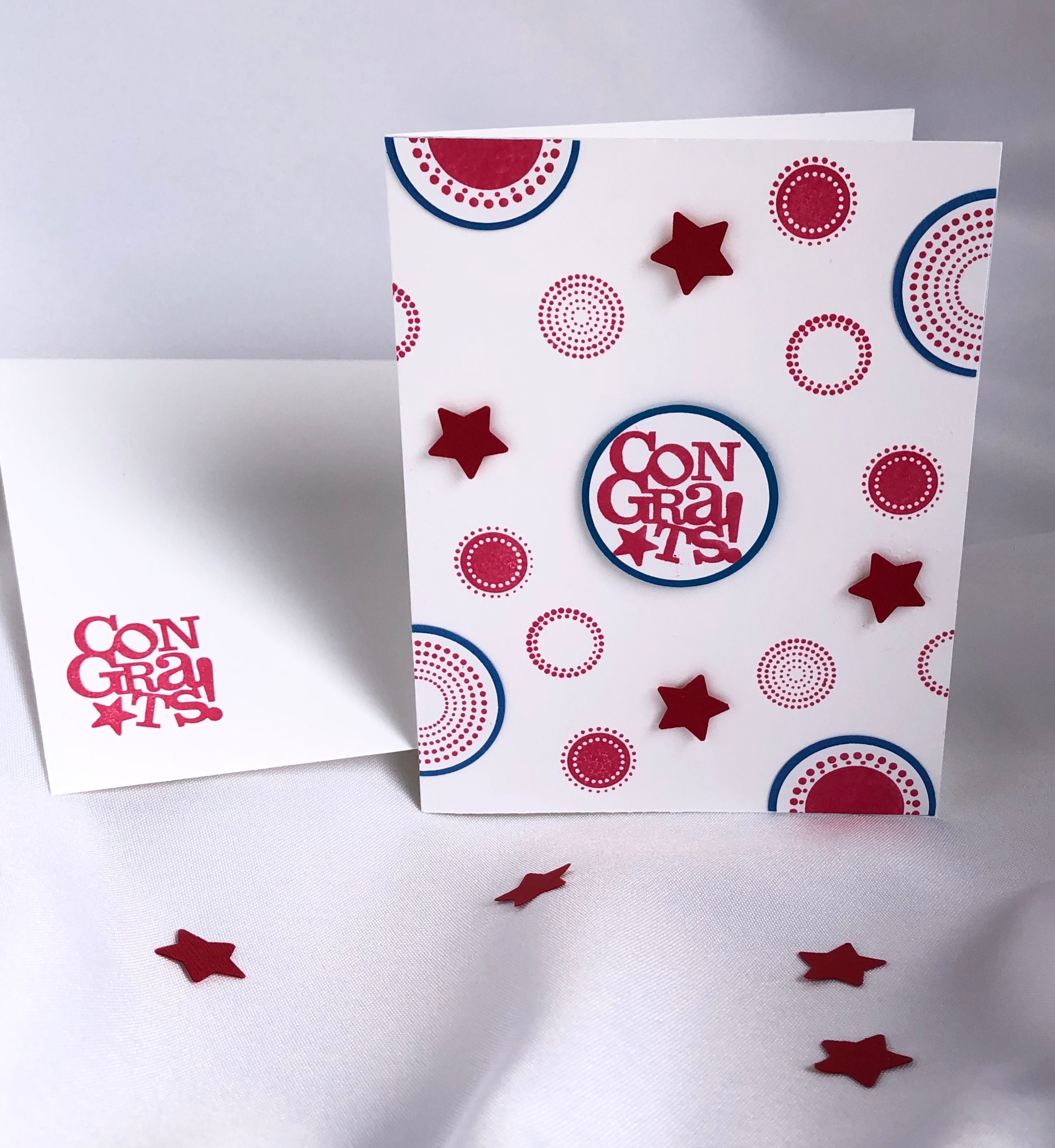 Handmade Stamped Assorted Variety Cards Set of 5 Cards With Matching ...