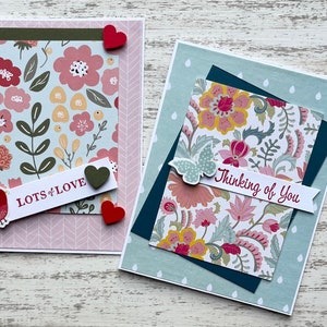 All Occasion Handmade Floral/spring Themed Cards Set of 4 - Etsy
