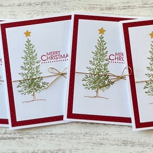 Merry Christmas Handmade/hand Stamped Cards Set of 6 or 12. Christmas ...