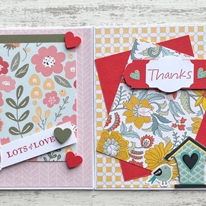 All Occasion Handmade Floral/spring Themed Cards Set of 4 - Etsy