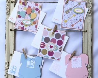 Handmade Stamped Assorted Variety Cards Set of 5 Cards With | Etsy