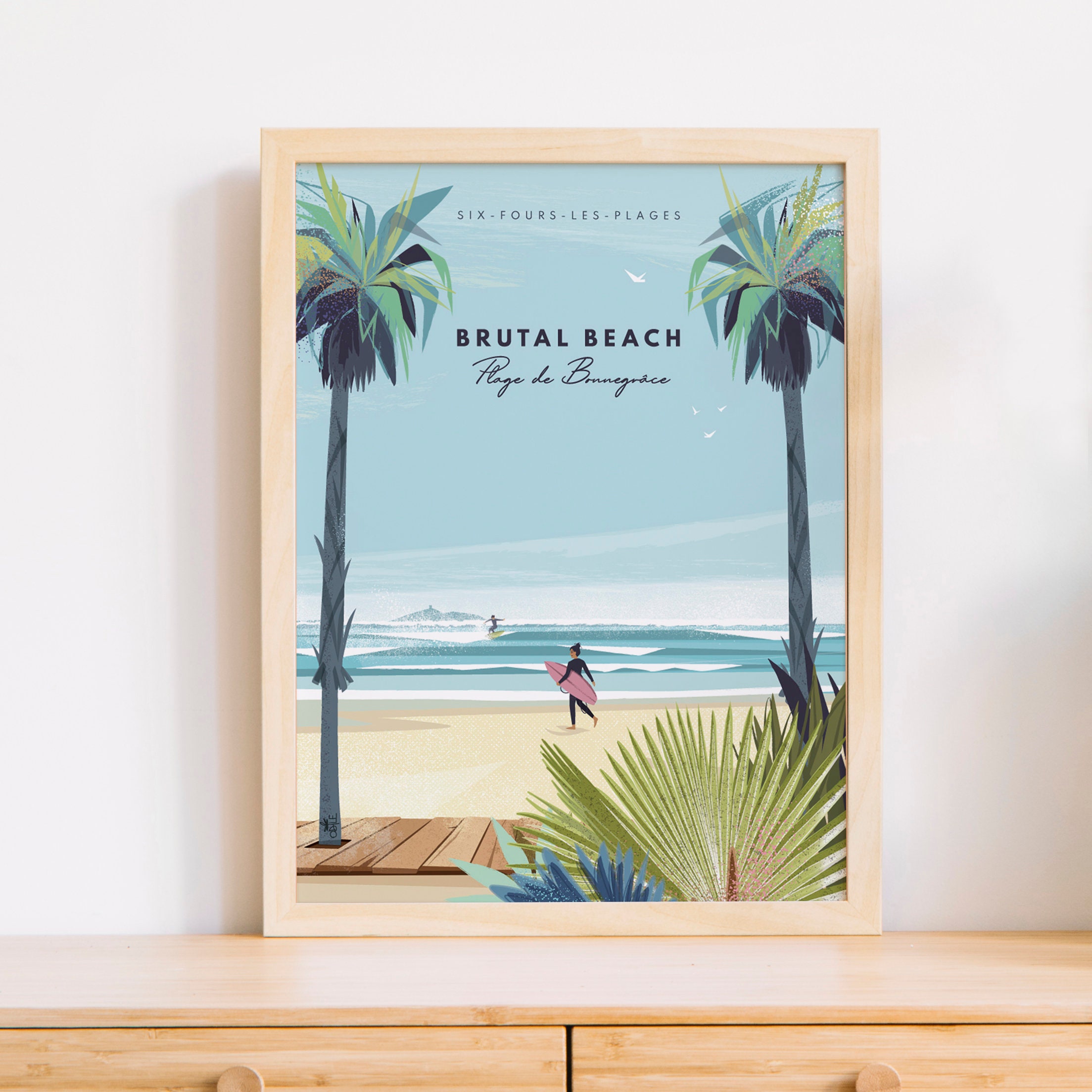 POSTER "brutal Beach - Six-fours-les-plages" - Etsy